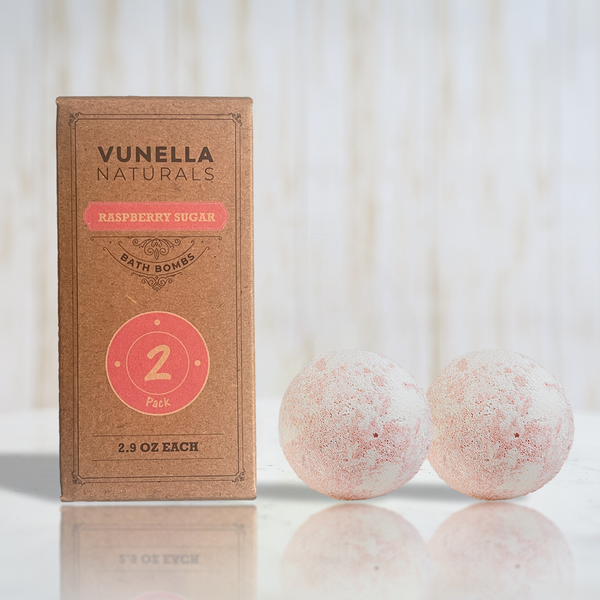 Raspberry Bath Bombs (2 Pack) - SALE! - Vunella